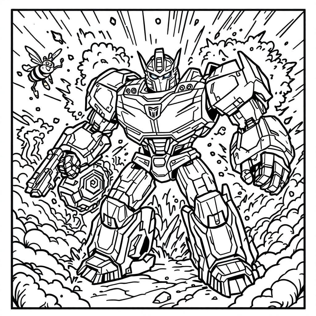 Bumblebee Free Coloring Pages