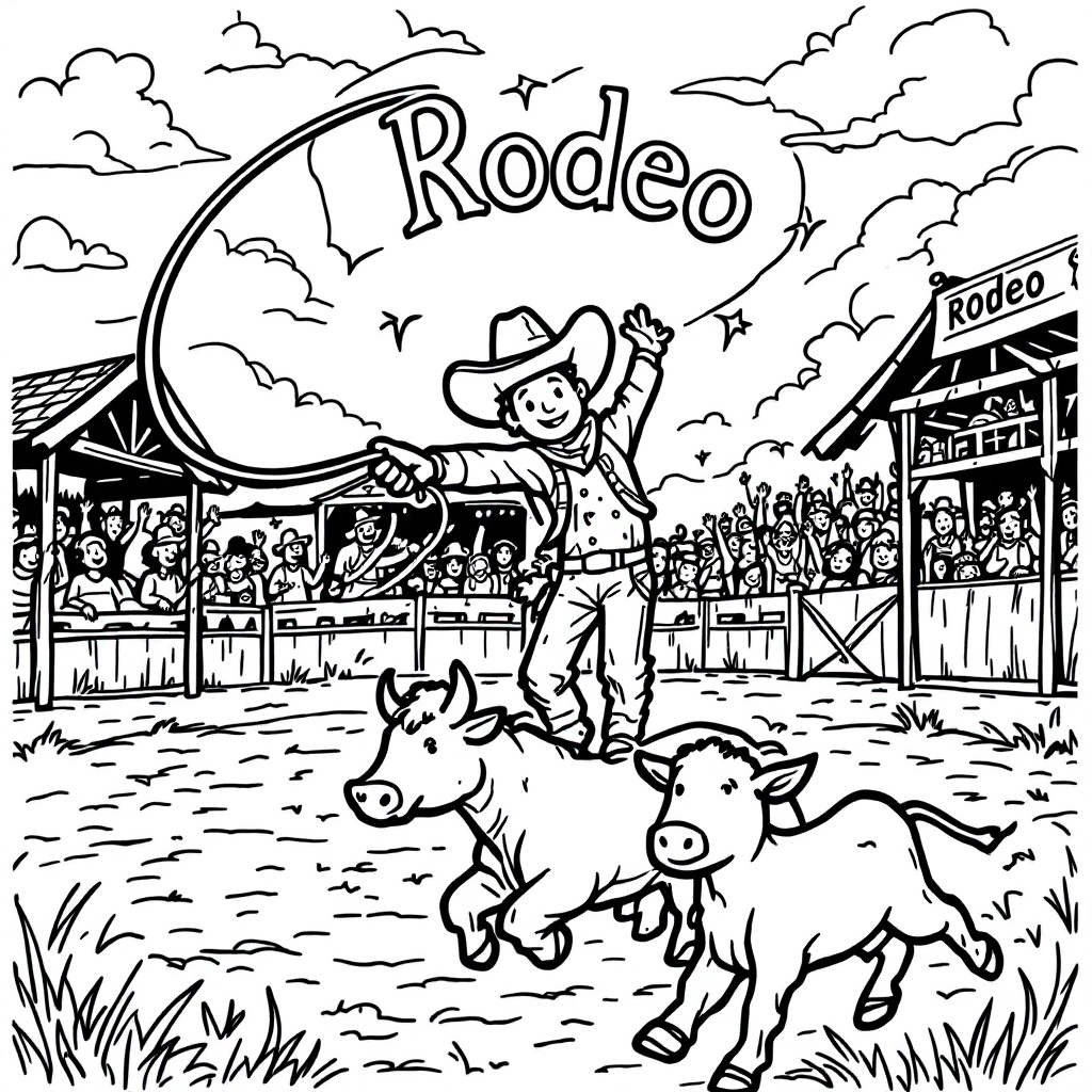 Cowboy Free Coloring Pages