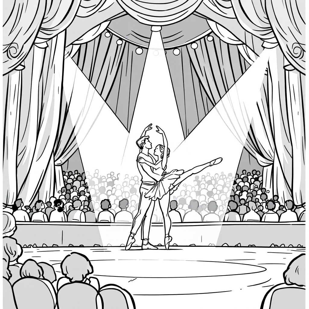 Dancing Free Coloring Pages