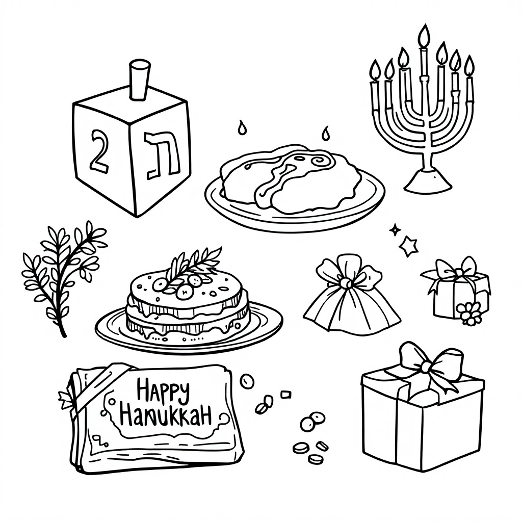 Hanukkah Free Coloring Pages