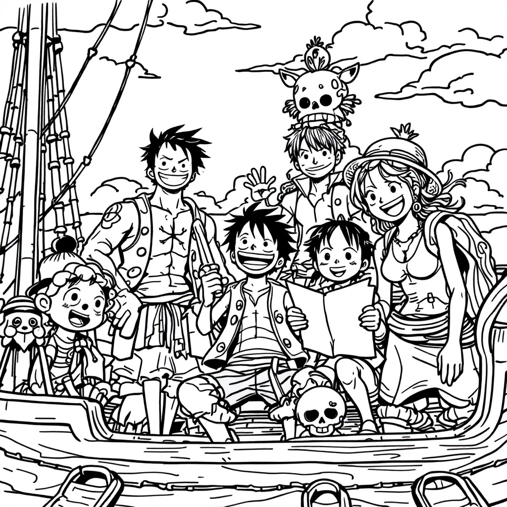 Luffy Free Coloring Pages