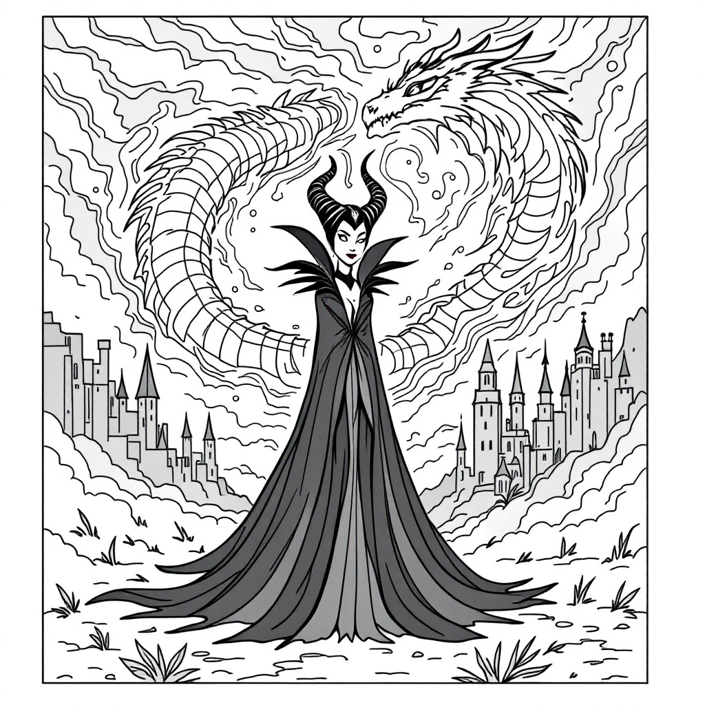 Maleficent Free Coloring Pages