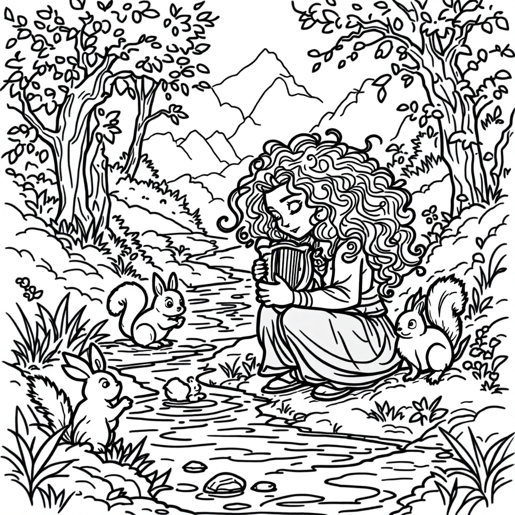 Merida Free Coloring Pages