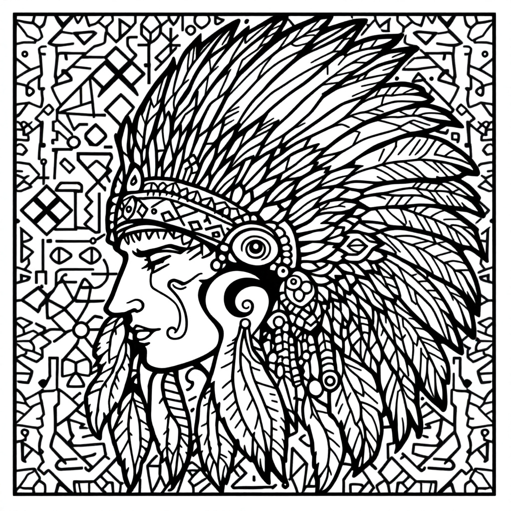 Native American Free Coloring Pages