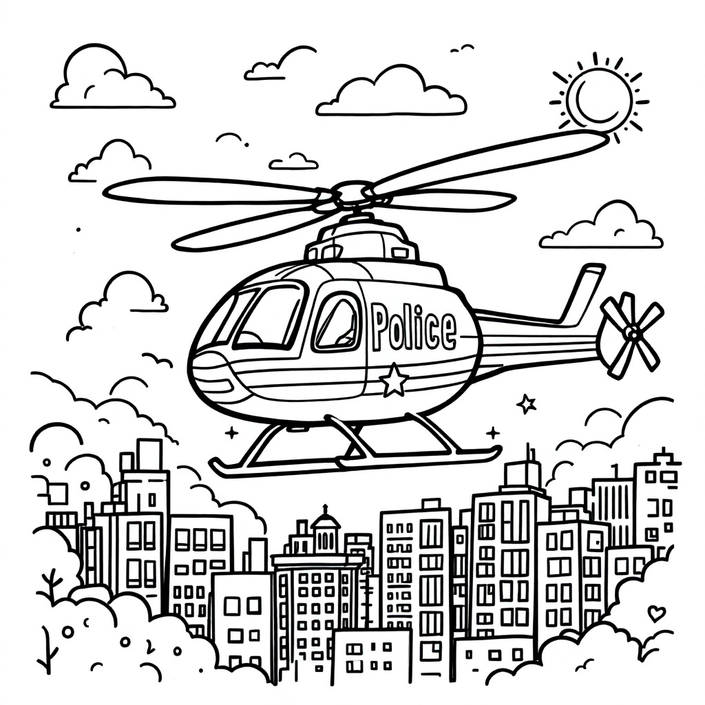 Police Free Coloring Pages