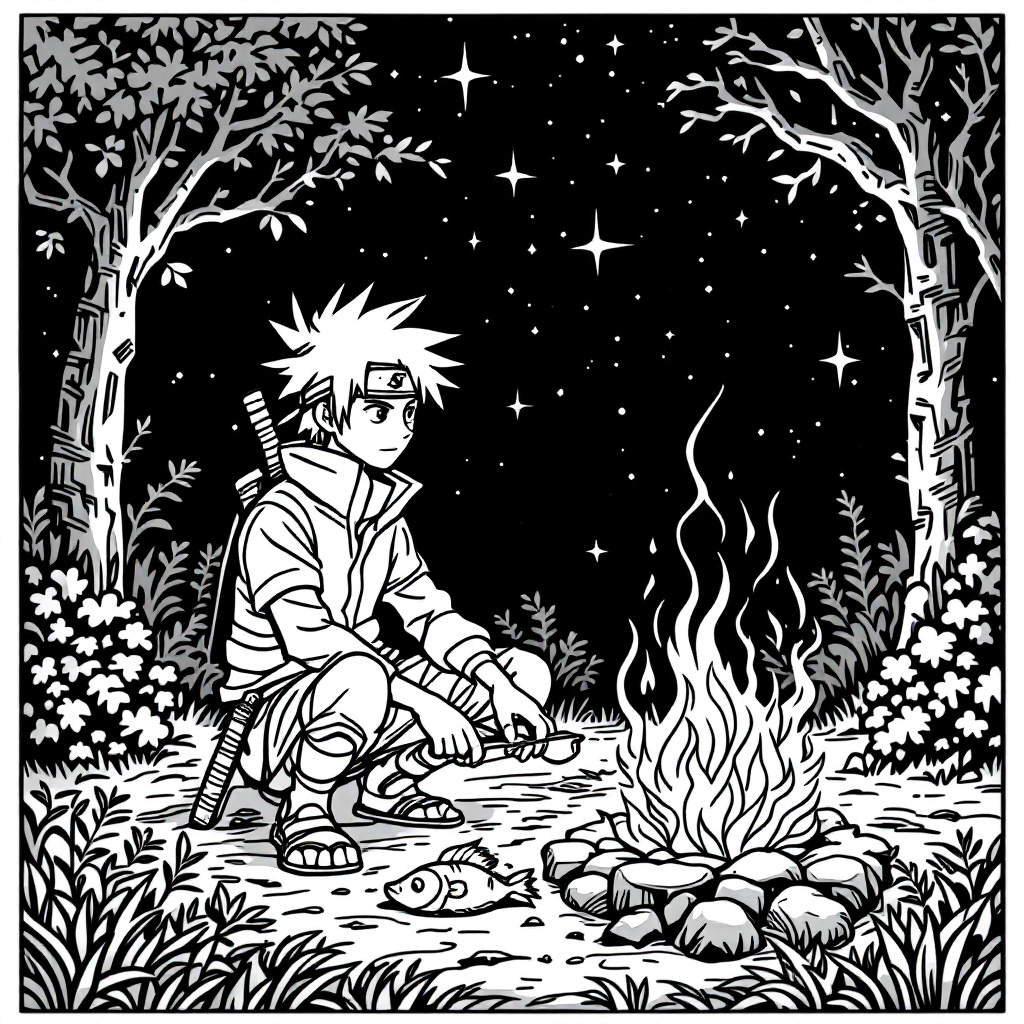Sasuke Free Coloring Pages