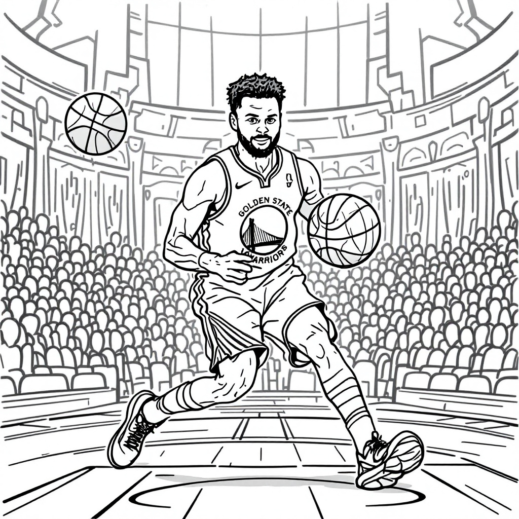 Steph Curry Free Coloring Pages